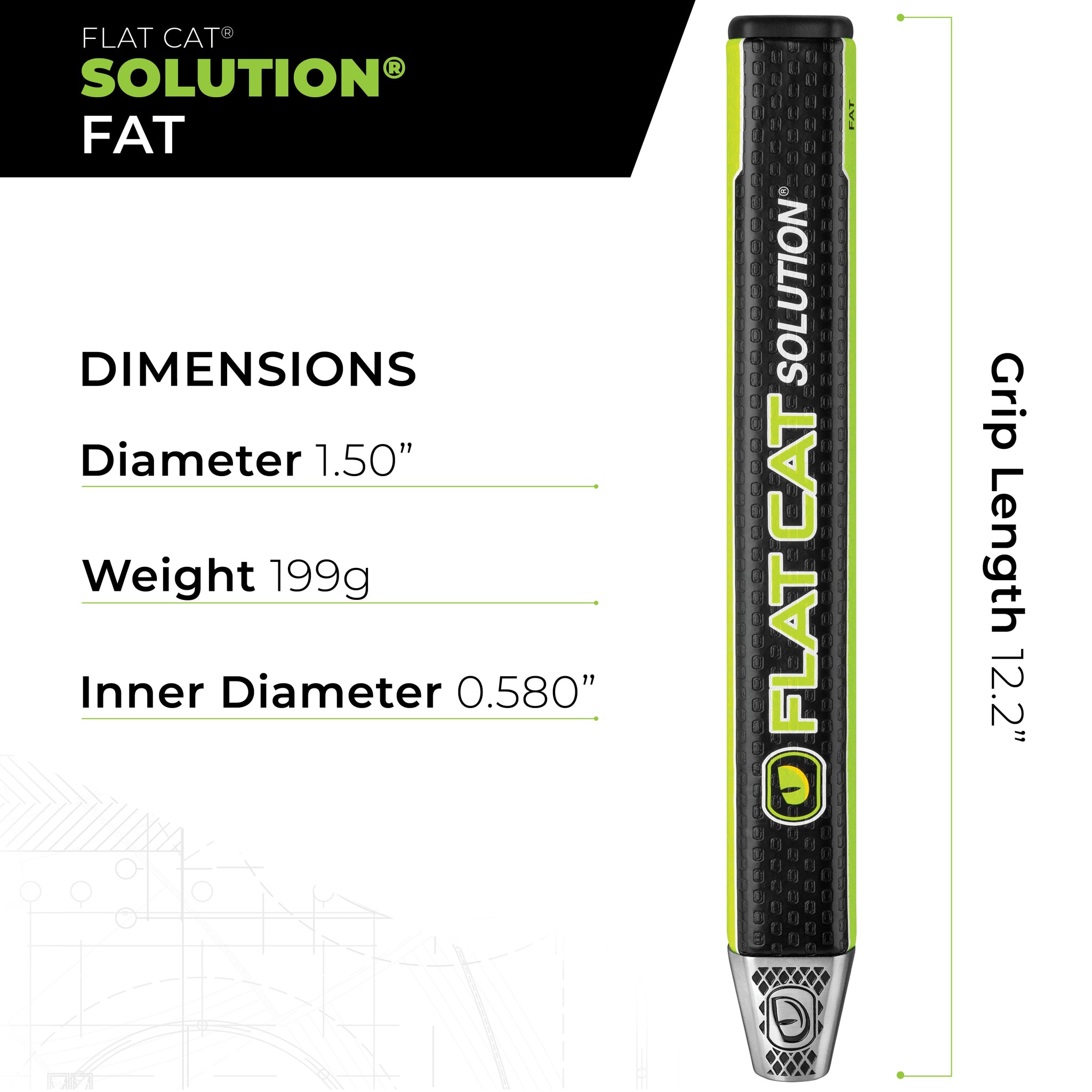 FLAT CAT SOLUTION PUTTER GRIP - FLAT CAT® Golf
