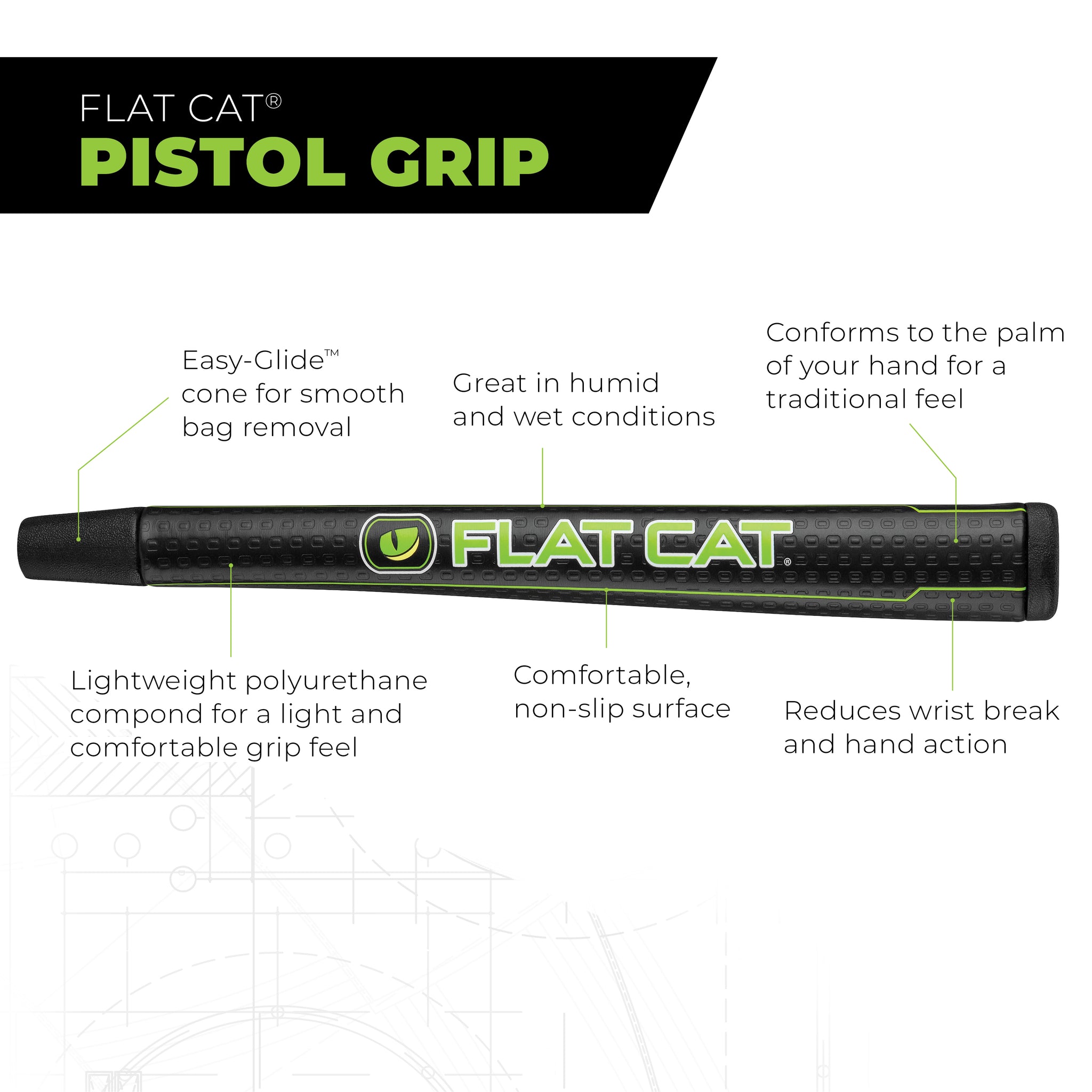 FLAT CAT PISTOL PUTTER GRIP - FLAT CAT® Golf