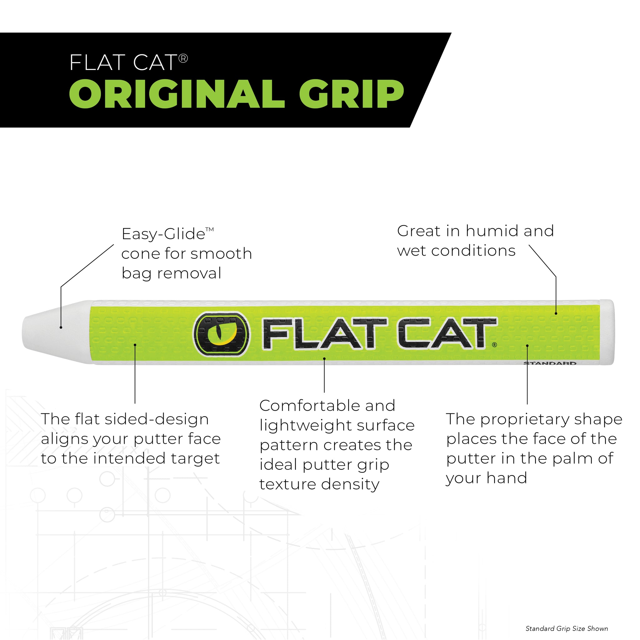 FLAT CAT ORIGINAL PUTTER GRIP - FLAT CAT® Golf